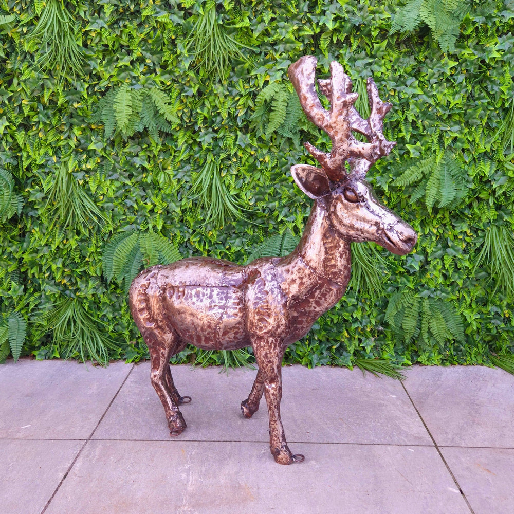 Young Stag Metal Sculpture