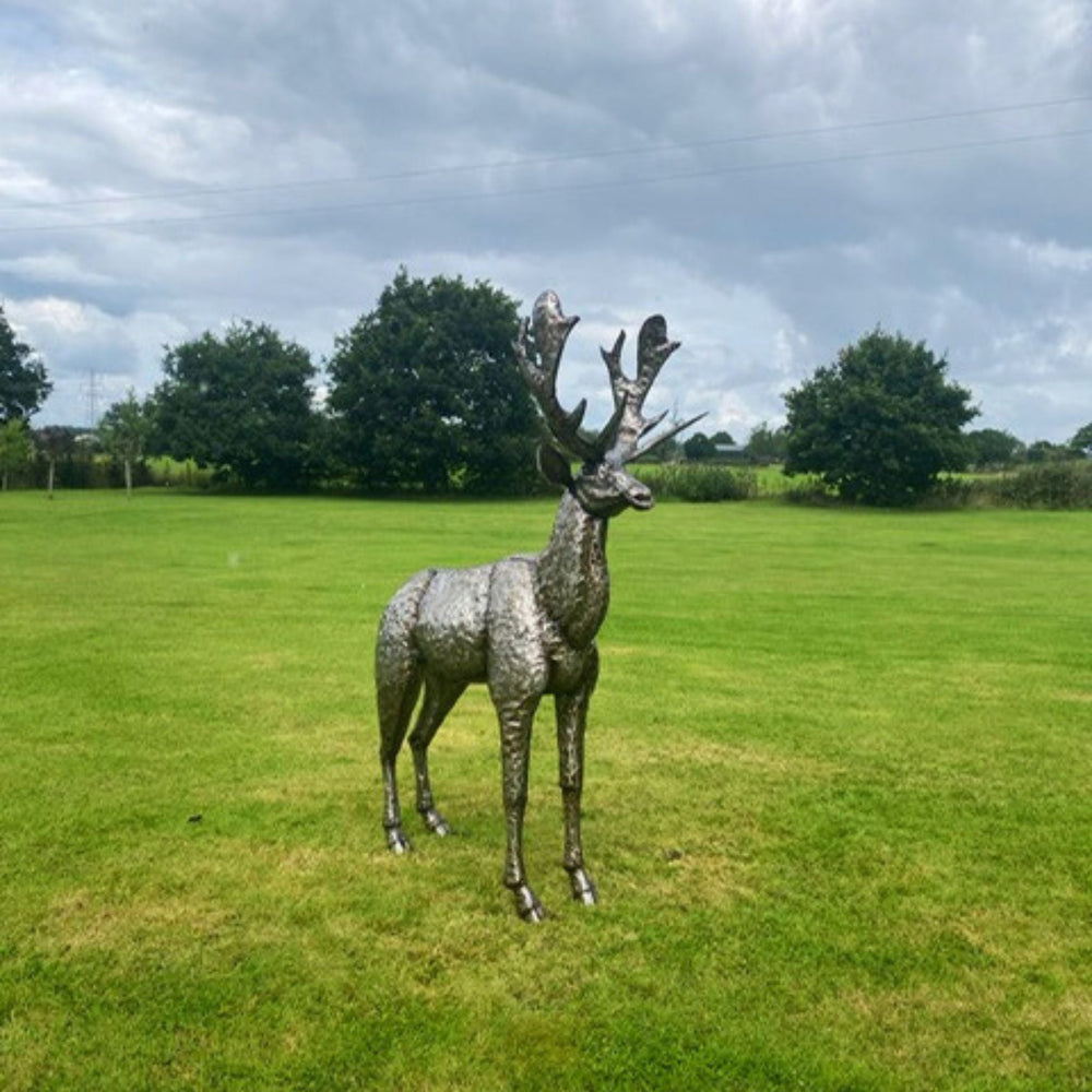 Natural Stag Metal Sculptures